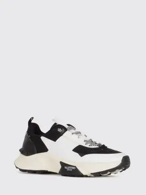 Valentino Garavani Leather And Rubberized Fabric Low Top Sneakers - Multicolor
