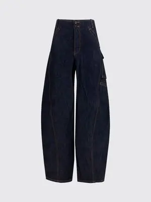 SELF-PORTRAIT High-waisted Wide-leg Cargo Jeans In Cotton Denim