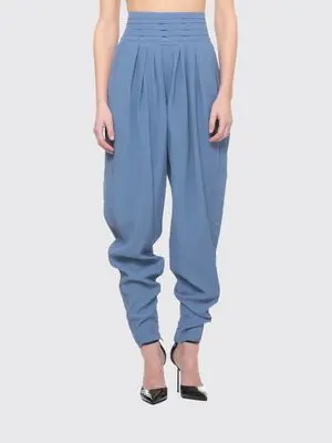 LANVIN Silk Blend Slim Fit Trousers - Blue