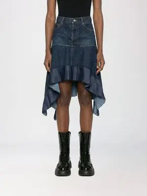 Sacai Cotton Denim Skirt - Blue