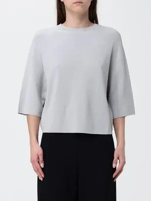 Fabiana Filippi Viscose Crew Neck Sweater - Gnawed Blue