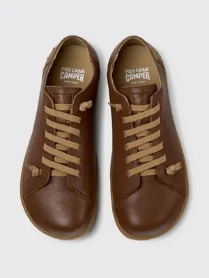 Camper Peu Smooth Leather Slip-on Sneakers With Elasticated Laces