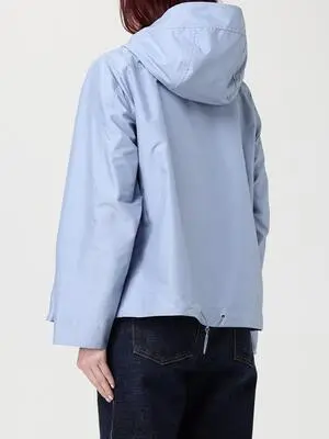 FAY Hooded Parka In Technical Poplin - Gnawed Blue