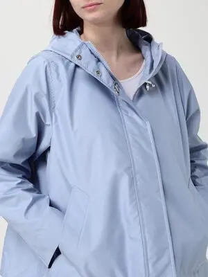 FAY Hooded Parka In Technical Poplin - Gnawed Blue
