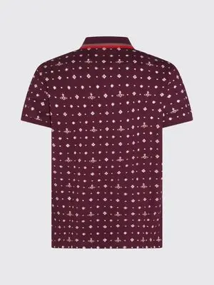 VIVIENNE WESTWOOD Printed Cotton Polo Shirt - Violet