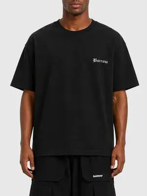 BARROW Printed Cotton T-shirt - Black