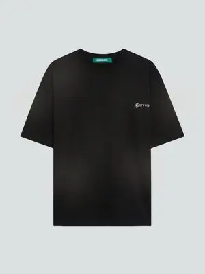 BARROW Printed Cotton T-shirt - Black