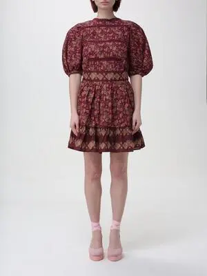 Sea Floral Print Puff Sleeve Dress