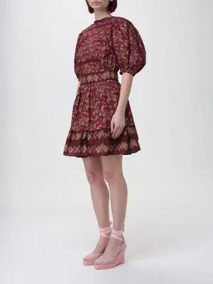 Sea Floral Print Puff Sleeve Dress