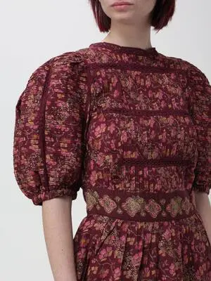 Sea Floral Print Puff Sleeve Dress