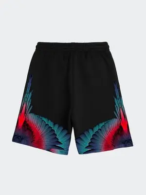 COUNTY OF MILAN Cotton Jogging Shorts With Icon Wings Logo