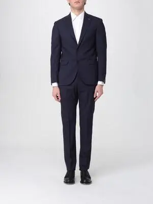 MANUEL RITZ Single-breasted Suit In Wool Blend - Blue 1