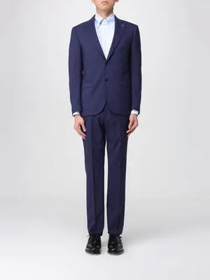 MANUEL RITZ Single-breasted Suit In Wool Blend - Blue