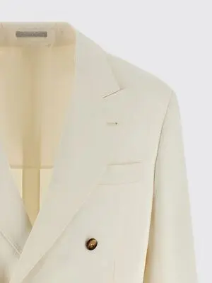Brunello Cucinelli Silk And Linen Double-breasted Blazer
