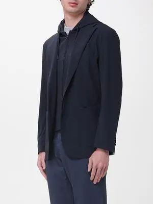 MANUEL RITZ Single-breasted Blazer With Sweatshirt Hood
