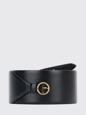 Alaïa Wide Belt In Smooth Calfskin Leather With Pin-buckle Closure - Black