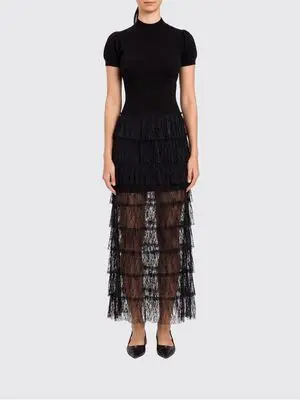 TWINSET Tiered Lace Maxi Dress