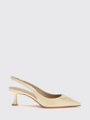 Santoni Taylor Leather Slingback Pumps - Brown