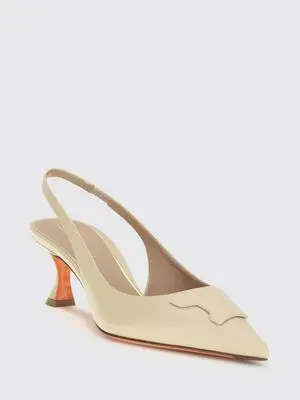 Santoni Taylor Leather Slingback Pumps
