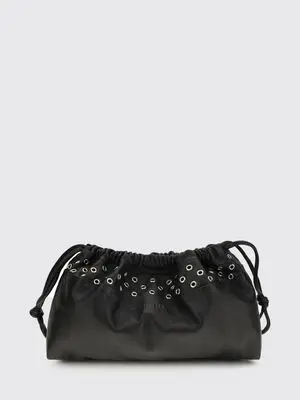 Pierre Hardy Twin Leather Clutch With Metal Eyelets - Black