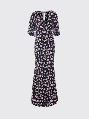 TWINSET Floral Maxi Dress - Black