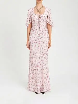 TWINSET Floral Maxi Dress - Pink