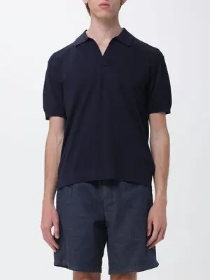 PAOLO PECORA Virgin Wool Polo Shirt - Indigo