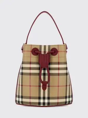 Burberry Vintage Check Coated Cotton Bucket Bag - Beige