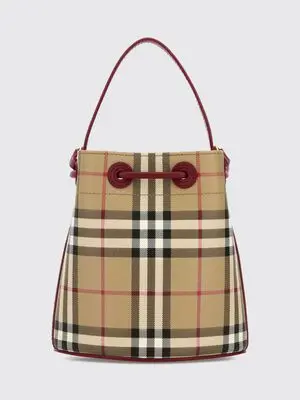 Burberry Vintage Check Coated Cotton Mini Bucket Bag