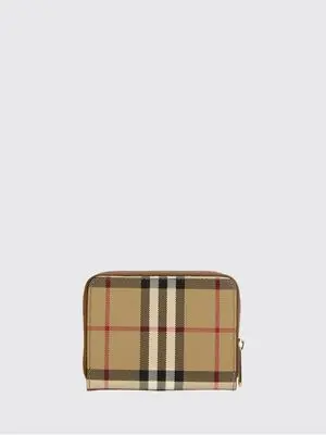 Burberry Vintage Check Coated Cotton Continental Zip Wallet