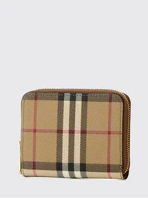 Burberry Vintage Check Coated Cotton Continental Zip Wallet