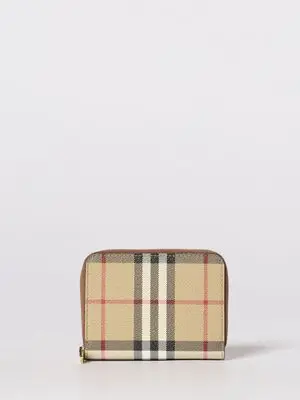 Burberry Coated Cotton Vintage Check Print Wallet - Multicolor