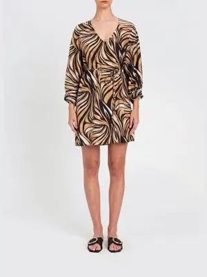 TWINSET Viscose Blend Mini Dress With Print - Multicolor