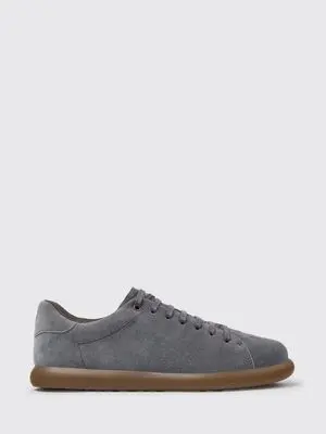 Camper Pelotas Soller Low-top Sneakers In Suede With Embossed Logo - Grey