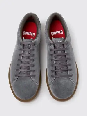 Camper Pelotas Soller Suede Low-top Sneakers With Embossed Logo - Grey