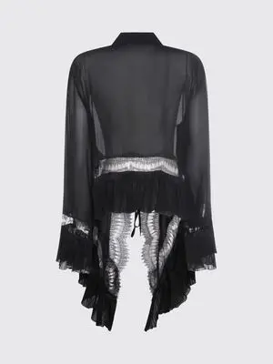 Blumarine Viscose Shirt With Lace Inserts
