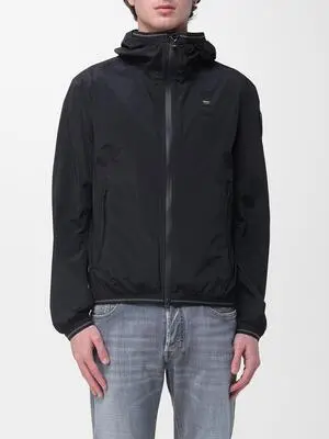 BLAUER. Hooded Polyester Windbreaker - Black