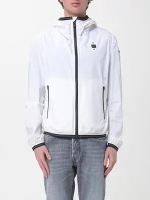 BLAUER. Hooded Polyester Windbreaker - White