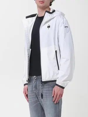 BLAUER. Hooded Polyester Windbreaker - White