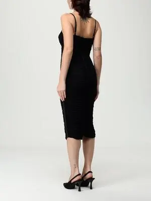 Elisabetta Franchi Ruched Dress With Zipper Detail