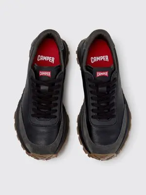 Camper Drift Trail Grained Leather Sneakers With Vibram Sole