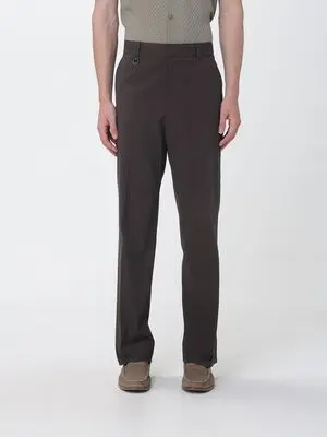PAOLO PECORA Virgin Wool Trousers - Brown