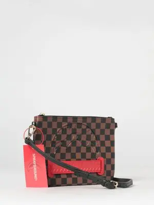 SPRAYGROUND Saffiano Coated Cotton Pouch With Check Pattern