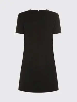 Valentino Garavani Virgin Wool And Silk Mini Dress With Rhinestone Embellishments