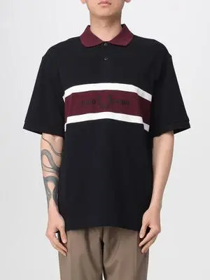 Fred Perry Cotton Polo Shirt With Logo - Black