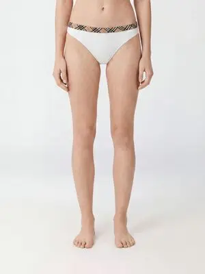 Burberry Vintage Check Nylon Low-rise Bikini Bottoms - Beige