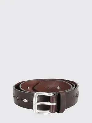 Orciani Studded Leather Belt - Brown