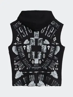 COUNTY OF MILAN Graphic Print Sleeveless Hoodie