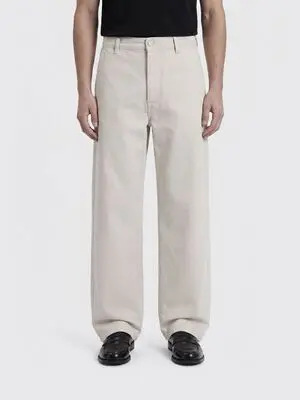 AMI Paris Wide Leg Jeans In Cotton Denim - White