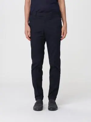 PT TORINO Tailored Trousers In Cotton And Silk Blend - Blue